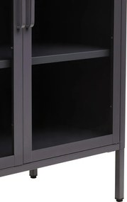 Šedá ocelová vitrína 80x102x40 cm Acier – Premier Housewares
