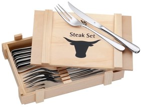 Sada 6 steakových příborů v dřevěné krabičce WMF Cromargan®