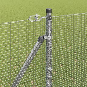 Svařované drátěné ploty s hroty 25 x 1,6 m Pozinkovaná ocel 3351977