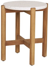 House Nordic Zahradní odkládací stolek TERRACINA ⌀37 cm bílý