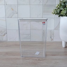 DÓZA NA SUCHÉ POTRAVINY 2 000 ml – vysoká, průhledná | DomaLEP varianta: ŠEDÁ