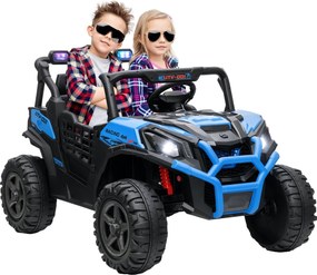 Dětské elektrické auto AIYAPLAY pro 3-8 let, 24V SUV, 2 místa, 3-8 km/h, s 2 motory, odpružením, dálkovým ovládáním, hudbou, světlomety, bezpečnostním