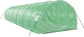 Skleník s ocelovým rámem zelený 36 m² 12 x 3 x 2 m 3188043