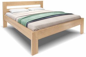 Vysoká dřevěná buková postel ROMANA