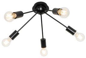 Stropní svítidlo Art Deco černé 5 -světelné - Vybavení