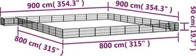 vidaXL 36panelová ohrádka pro psy černá 100 x 50 cm práškovaná ocel [3115983]