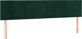 Box spring postel s matrací tmavě zelená 200x200 cm samet 3141326