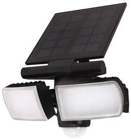 Solight LED solární osvětlení se senzorem, 8W, 600lm, Li-on, černá