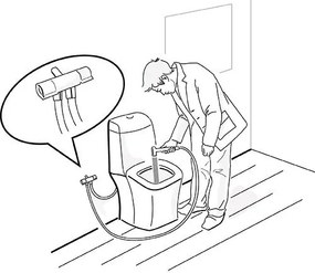 Sapho Bidetová sprcha s dvojventilem pro napojení vody na WC nádržku