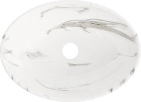 Mexen Elza, umyvadlo na desku 405x330x140 mm, imitace bílého kamene, 21014082