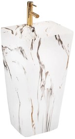 Rea Aris, volně stojící umyvadlo 440x375x830mm, imitace mramoru, REA-U6906