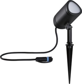 P 94849 Plug & Shine LED bodové zahradní světlo Smart Home Zigbee Shira IP65 RGBW+ 6,5W antracit - PAULMANN