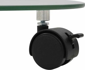 Vozíky na rostliny 4 ks 28 cm tvrzené sklo kulaté 3144028