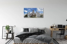 Obraz na skle Spain Fountain Palace Madrid 140x70 cm