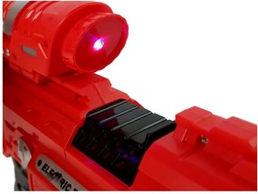 LEAN Toys Svítící pistole svítící ve tmě pěnové náboje zvuk dosah 45 m