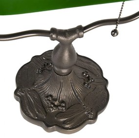 Zelená bankovní lampa tiffany Steven – 27x20x36 cm