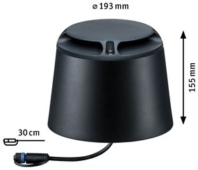 Paulmann 93917 Plug&Shine SML, venkovní svítidlo na podlahu, 2x3W LED 3000K, antracit, výška 15,5cm, IP67
