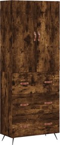 Skříň highboard kouřový dub 69,5 x 34 x 180 cm kompozitní dřevo 3195824