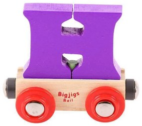 Bigjigs Rail Vagónek dřevěné vláčkodráhy Písmeno H