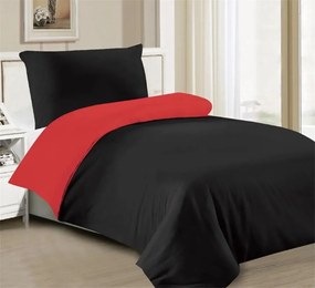 Luxusní oboustranné povlečení Black červeno-černé 140x200cm