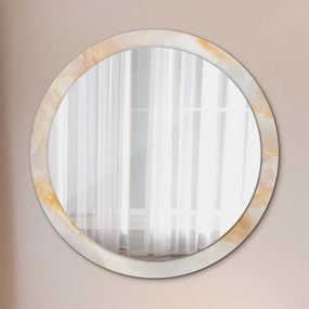 Kulaté zrcadlo s dekorem Mramor onyx fi 100 cm