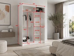 FALCO Skříň Mikado VI 120 cm dub sonoma