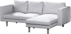 Potah na pohovku IKEA Norsborg 3-místná se šezlongem barva bílá látka pletený vzor