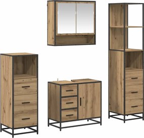 Sada koupelnového nábytku 4 ks Artisanový dub 65 x 33 x 60 cm 3402498
