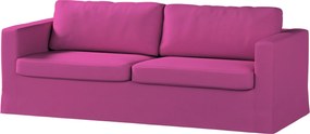Potah na pohovku IKEA  Karlstad 3-místná, nerozkládací, dlouhý barva růžová látka pletený vzor