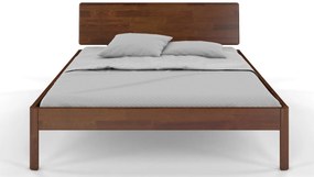 Dřevěná postel Visby AMMER z borovice / 120x200 cm, barva ořech