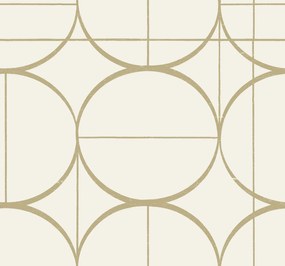 Krémovo-zlatá geometrická vliesová tapeta na zeď, MD7202, Modern Metals, York