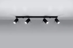 Bodové svítidlo SOLLUX Ring 4l GU10 4x40W bez zdroje SL.0332 černá
