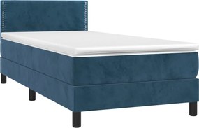 vidaXL Box spring postel s matrací 90x200 cm samet [3141225] Barva: Růžová