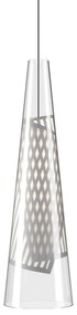 Lodes 21010 3227 Cono di Luce small, designové závěsné svítidlo sklo/šedá 10W LED 2700K, výška 45cm