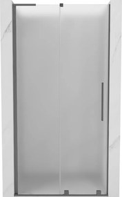 Mexen Velar L, posuvné sprchové dveře do otvoru 120 cm, 8mm sklo námraza, broušený grafit, 871-120-003-31-95