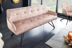Designová lavice Natasha 156 cm šampaňský samet