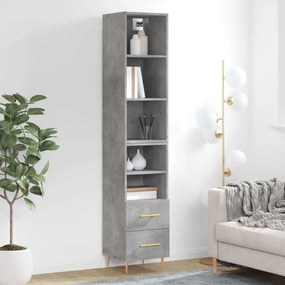 vidaXL Skříň highboard 34,5 x 34 x 180 cm kompozitní dřevo [3189749] Barva: šedá sonoma