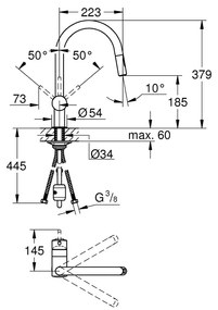 Grohe Minta - Páková dřezová baterie, chrom 32321002