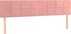 Box spring postel s matrací růžová 160x200 cm samet 3130972