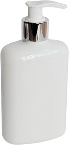 Dávkovač na mýdlo 250 ml bílý s bílo-stříbrnou pumpičkou LIMA