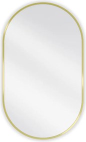 Mexen Loft oválné koupelnové zrcadlo 85 x 50 cm, zlatý rám - 9851-085-050-000-50