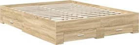 Rám postele s čelo Sonoma dub 150 x 200 cm Kompozitní dřevo 3411960