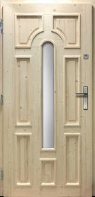 Vchodové dveře Hamburg, 90 L, 1015 × 2030 mm, masivní dřevo, levé, smrk, prosklené