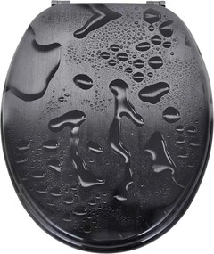 WC sedátka s víky 2 ks MDF kapky vody 275916