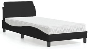 Postel s matrací Dover černá 90 x 200 cm textil 3208326