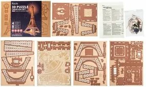 RoboTime 3D dřevěné puzzle Rolife Noc Eiffelovy věže svítící / od 14 l