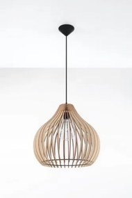 Lustr SOLLUX Aprilla E27 1x60W bez zdroje SL.0639 přírodní dřevo