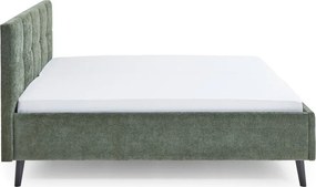Khaki čalouněná dvoulůžková postel bez roštu 180x200 cm Nova – Meise Möbel
