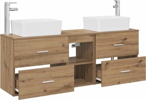 Sada koupelnových skříněk 3 ks Dub artisan 53 x 34,5 x 63 cm 3405858