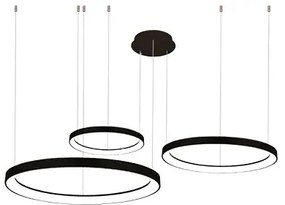 Moderní LED lustr Agnes 38+58+78 stmívatelné černé